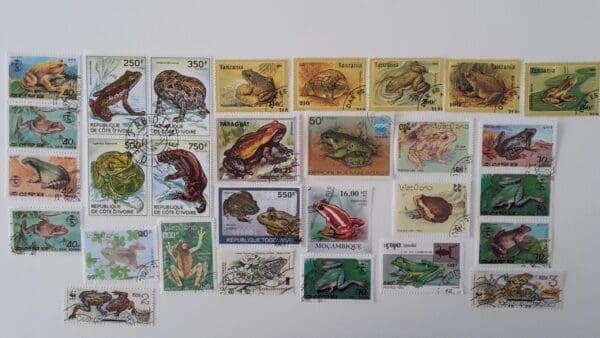 Frog Stamps - 25 Different - Philately UK